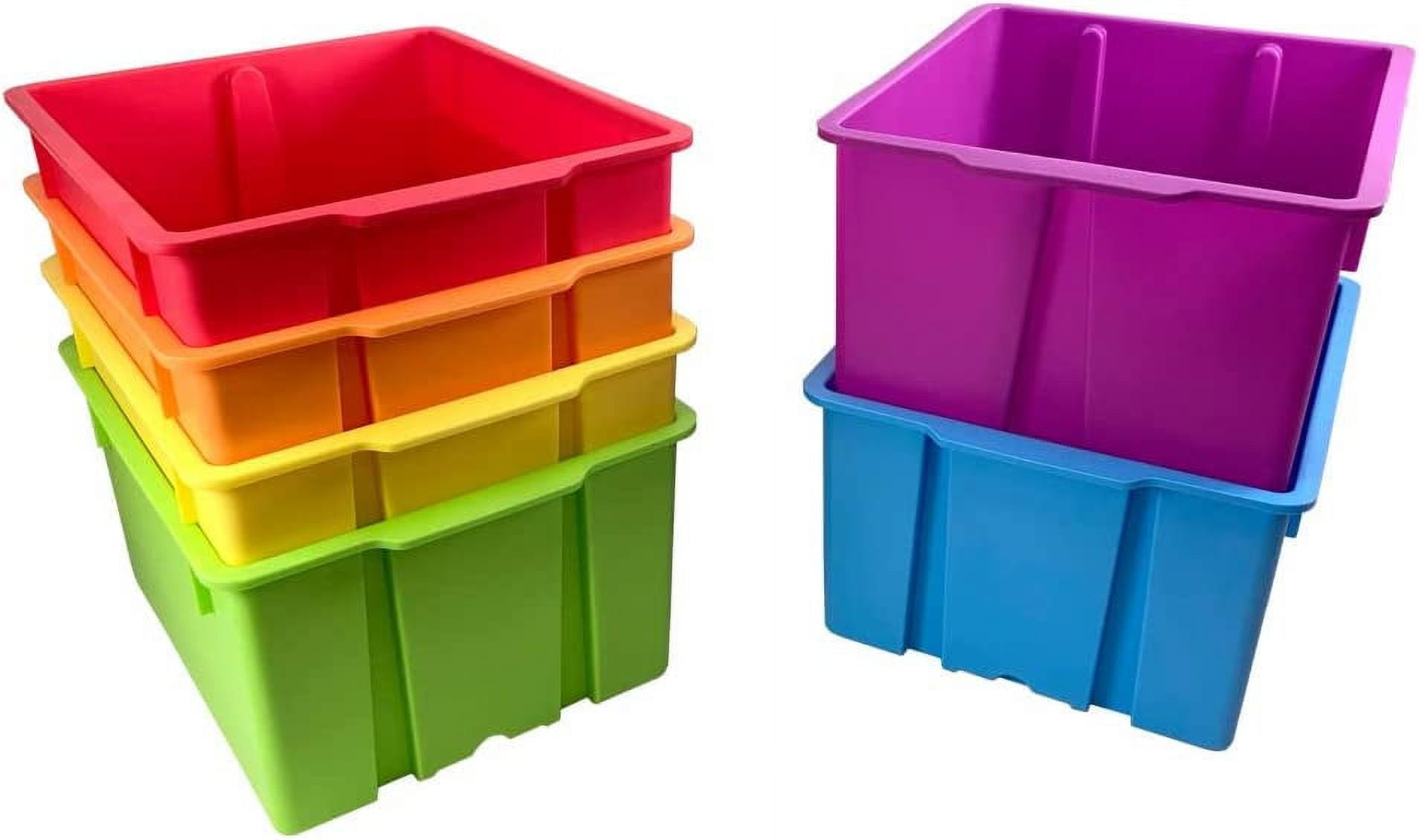Bins for Classroom, Office Home, No Edges, Stackable, 14 3/8" L 11 1/2 ...