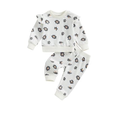 1-4T Toddler Children Baby Girl Sunflower Outfits, Long Sleeve Sweatshirt Tops & Pants Set ...