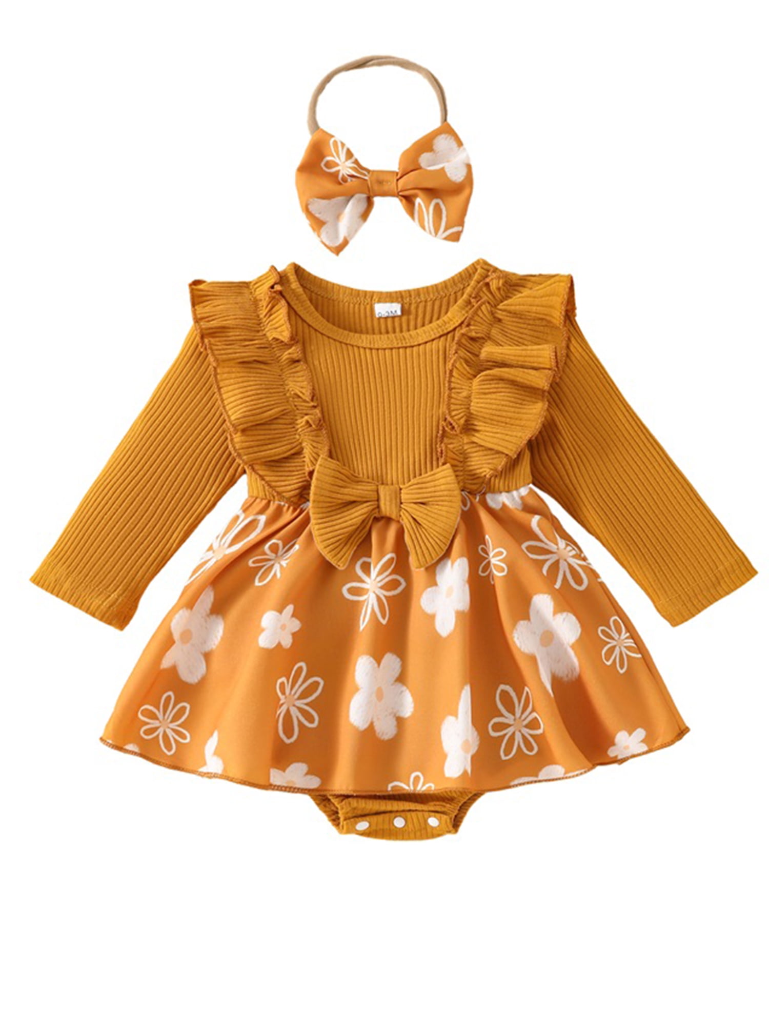 Binshrliy Infant Girls Fall Princess Dress Clothes 3M 6M 12M 18M Baby ...