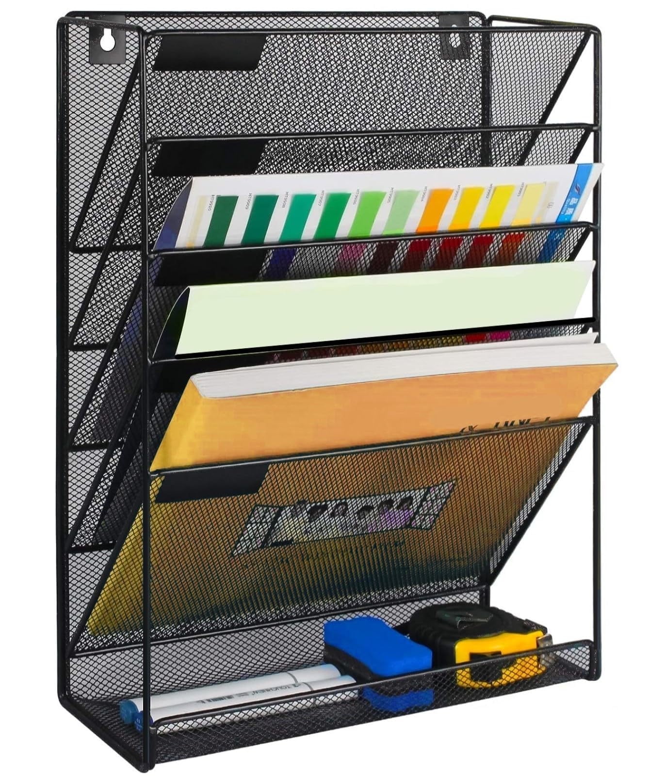 Aertyole 6-Tier Wall File Organizer Hanging File Organizer Cubicle ...