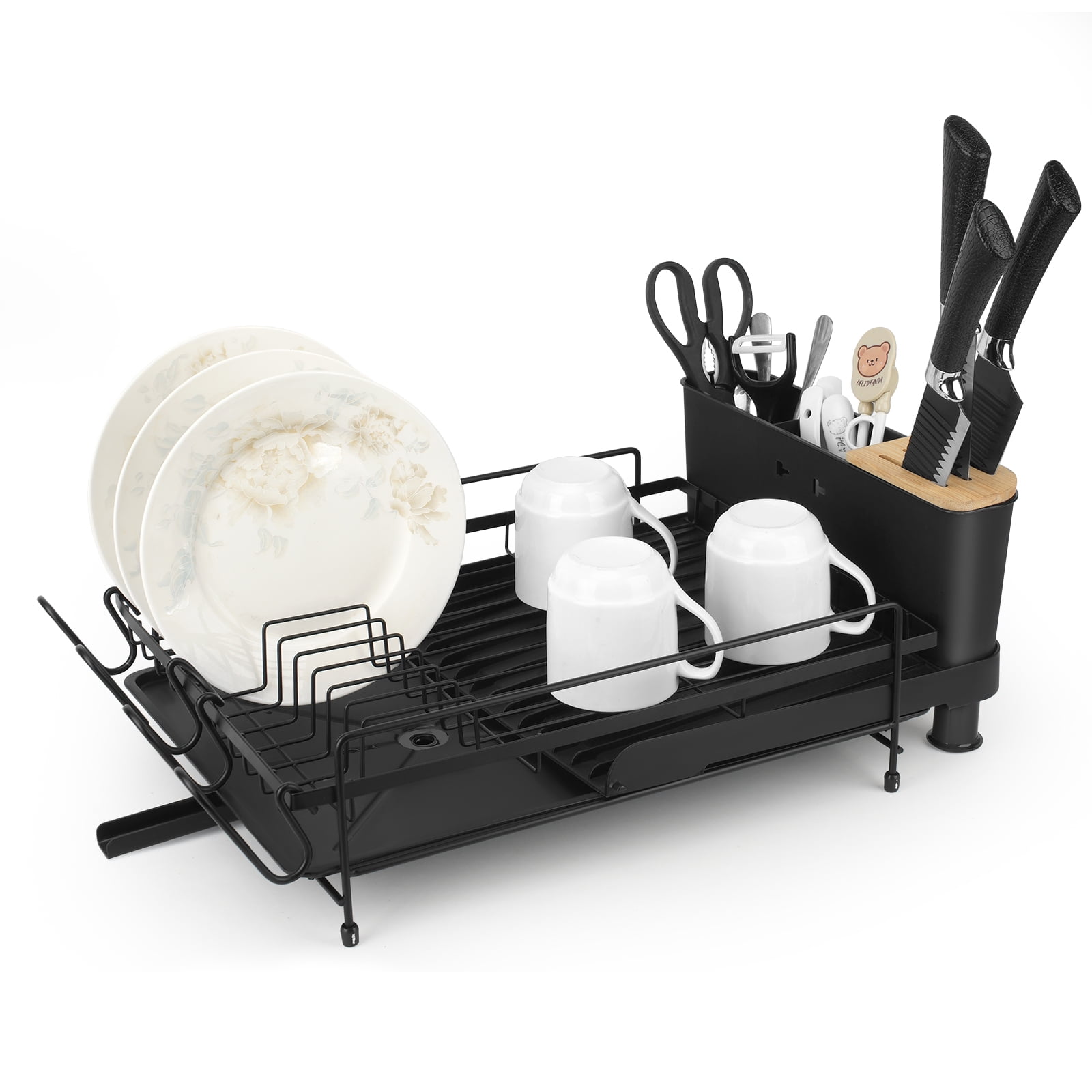 Binsuca Large Dish Drying Rack, Extendable Dish Rack, Multifunctional ...