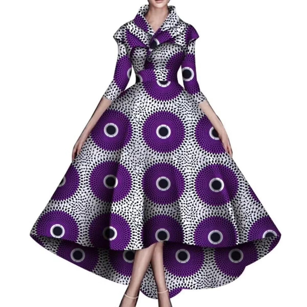 BintaRealWax African Dresses for Women A-line Floor-Length Dress ...