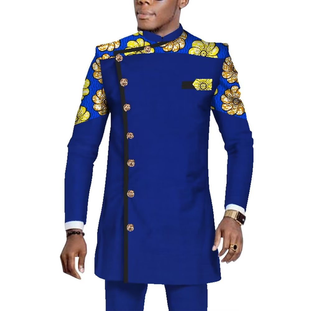 BintaRealWax African Suits Men Dashiki Long Sleeve Outfits WYN1065 ...