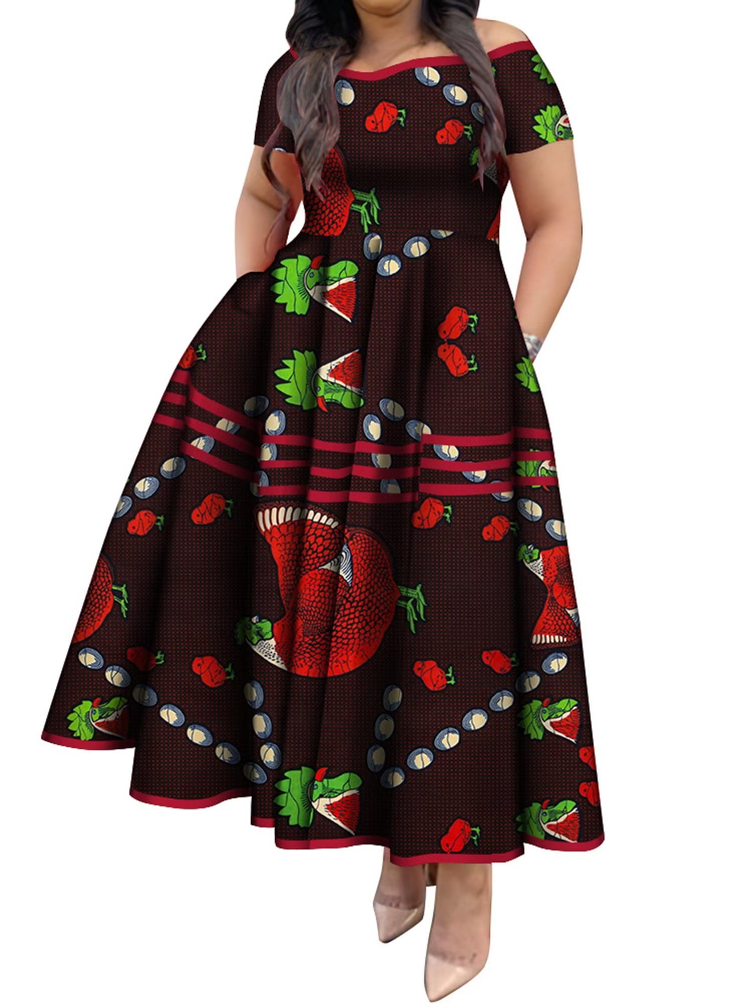 BintaRealWax Ankara African Dresses for Women Traditional Ghana Elegant ...