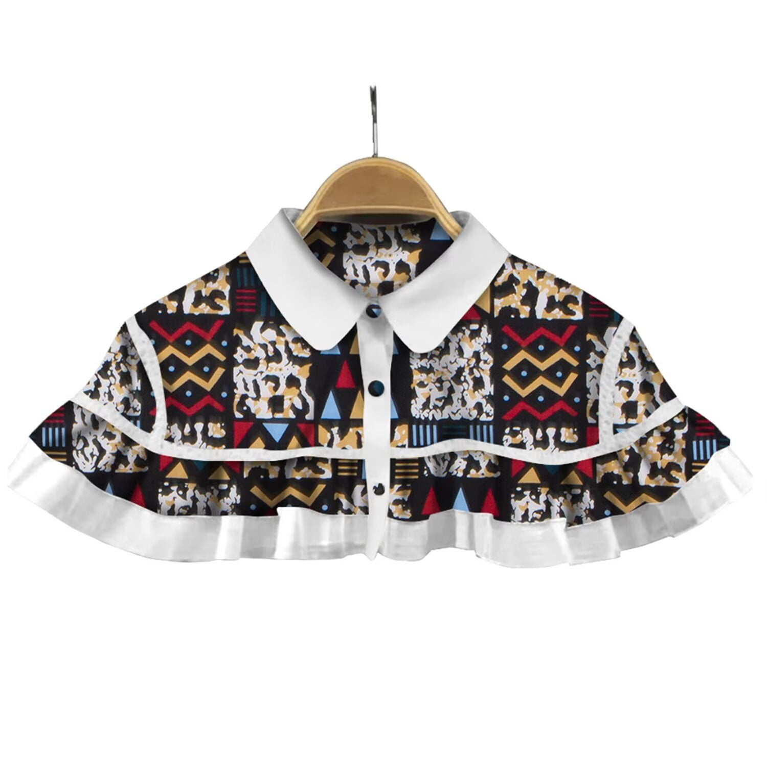 BintaRealWax Elegant Shawl Tops for Women African Wax Print Cotton ...