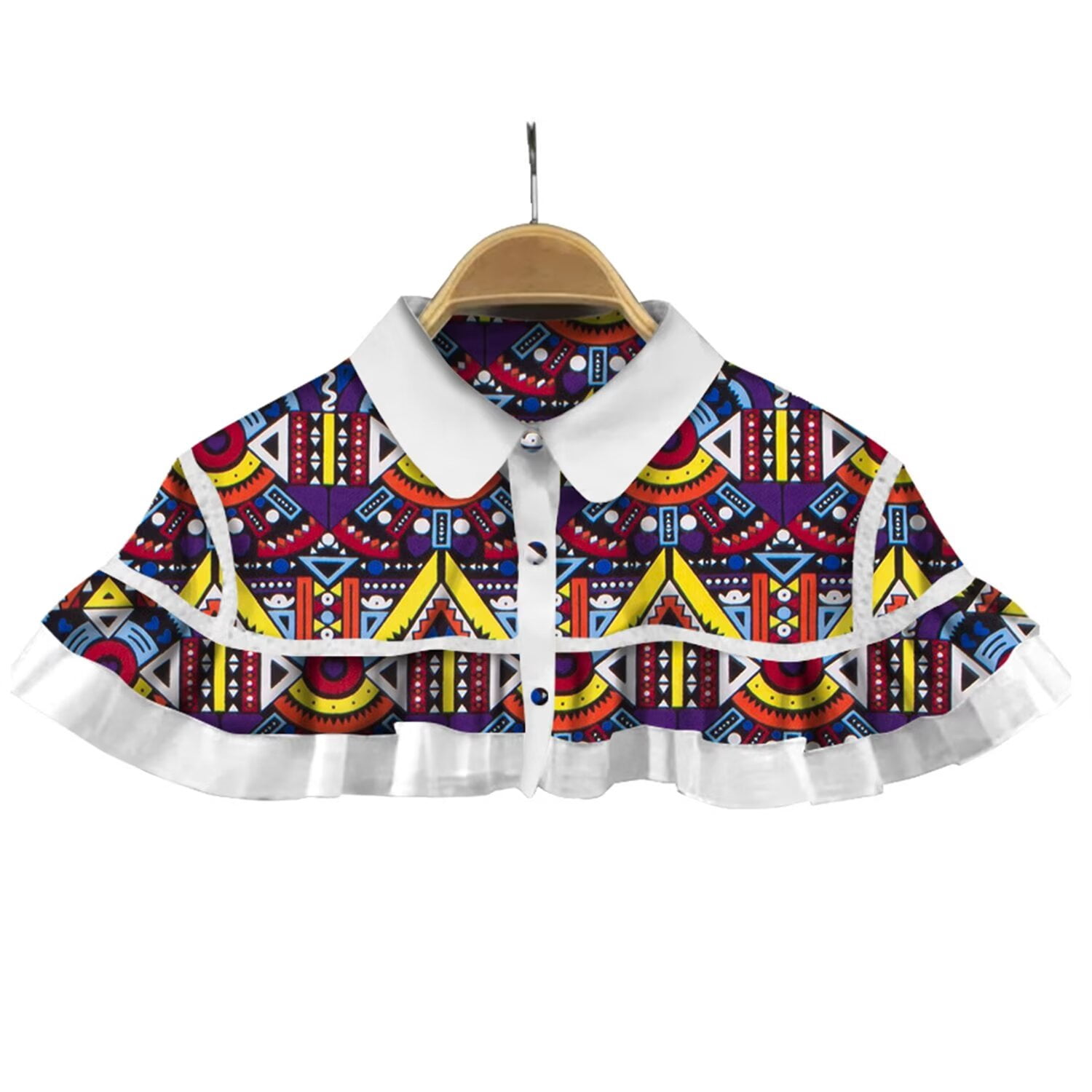 BintaRealWax Elegant Shawl Tops for Women African Wax Print Cotton ...