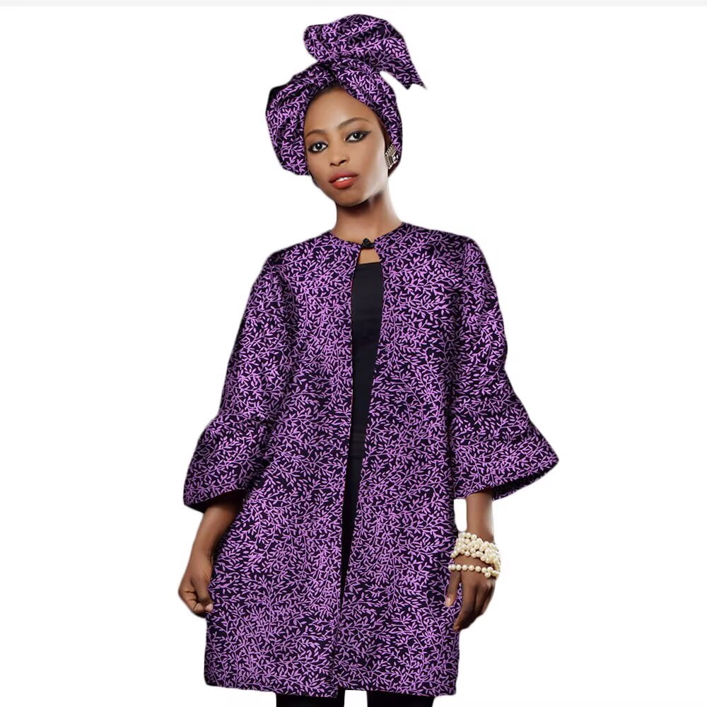BintaRealWax Women African Print Clothing Dashiki Three Quarter Sleeve ...