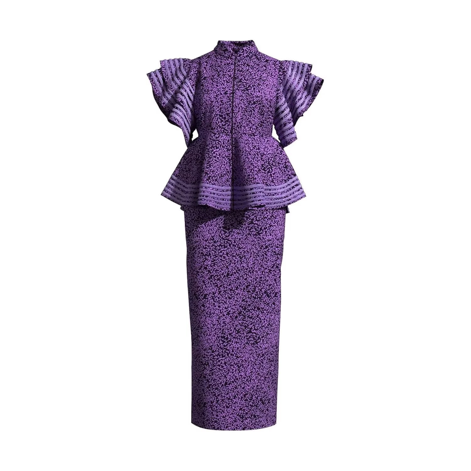 BintaRealWax Women's African Dresses Dashiki Women's Skirt Sets Zipper ...