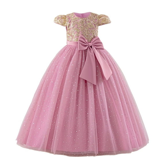 BintaRealwax Flower Girl's Dress Princess Puffy Tulle Dresses ...
