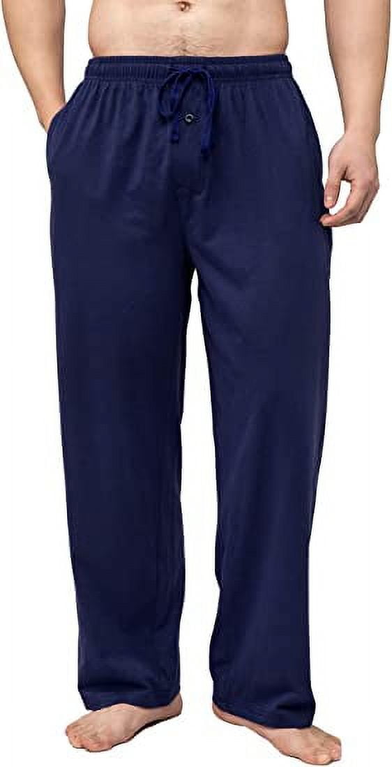 Bintangor Mens Pajama Sleep Pants 100% Cotton Knit Lounge Wear Long ...