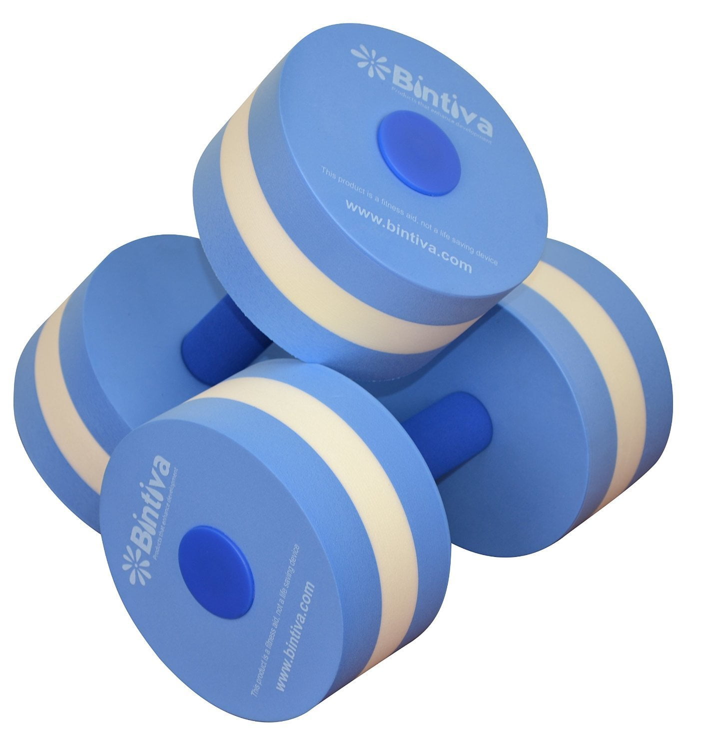 Bintiva Aqua Dumbbells Foam Resistance for Water Aerobics, Small ...