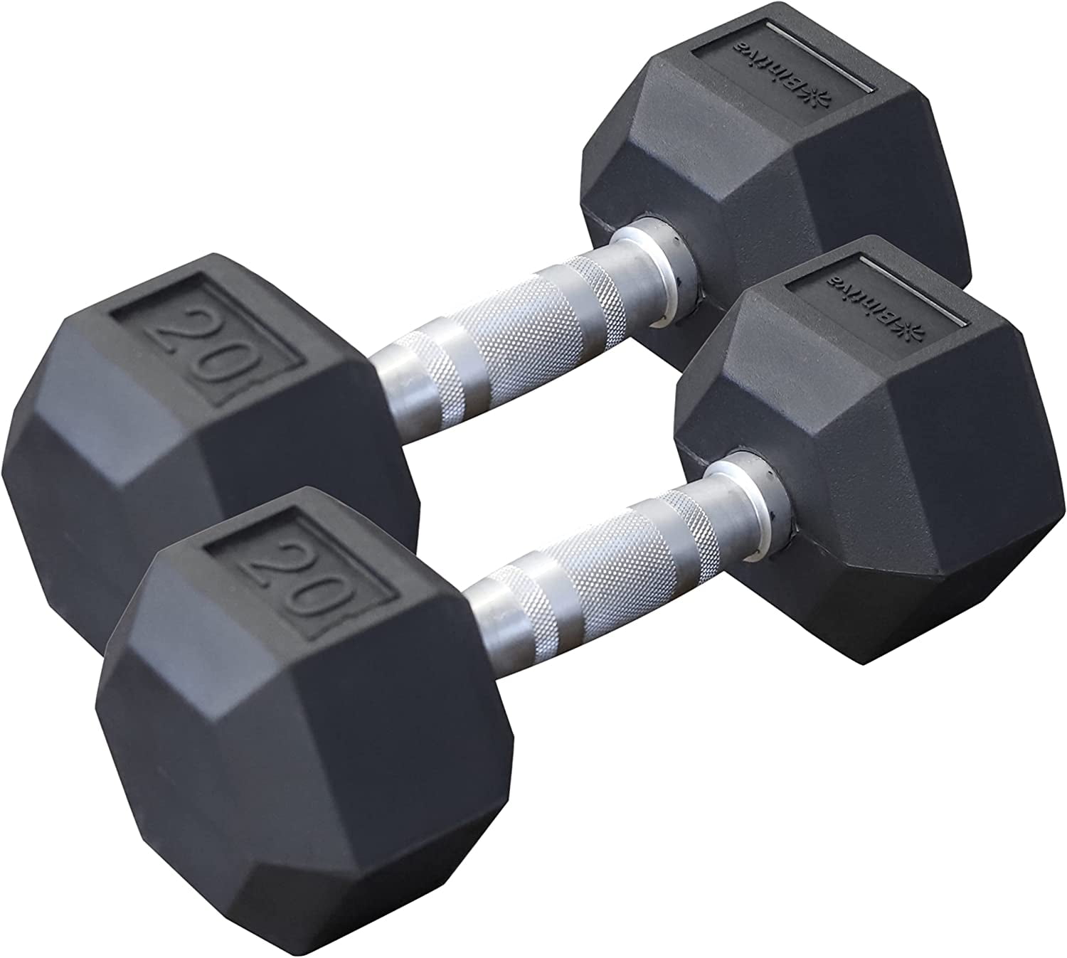 Bintiva Rubber Coated Hexagon Dumbbells, Pairs - Walmart.com