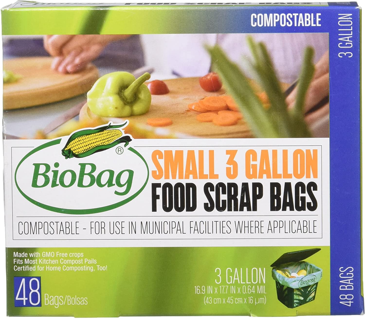 Bio Bag Compostable Small 3 Gallon Bags 48 Count by BioBag - Walmart.com