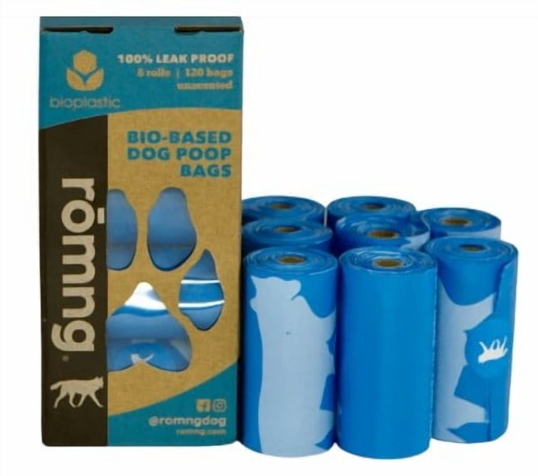 Bio-Based Dog Poop Bags (8 rolls/120 bags) - Walmart.com