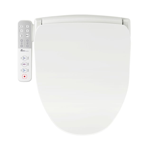 Bio Bidet By Bemis 7MSLIM1R 000 Slim One Bidet Round Toilet Seat, Slow ...