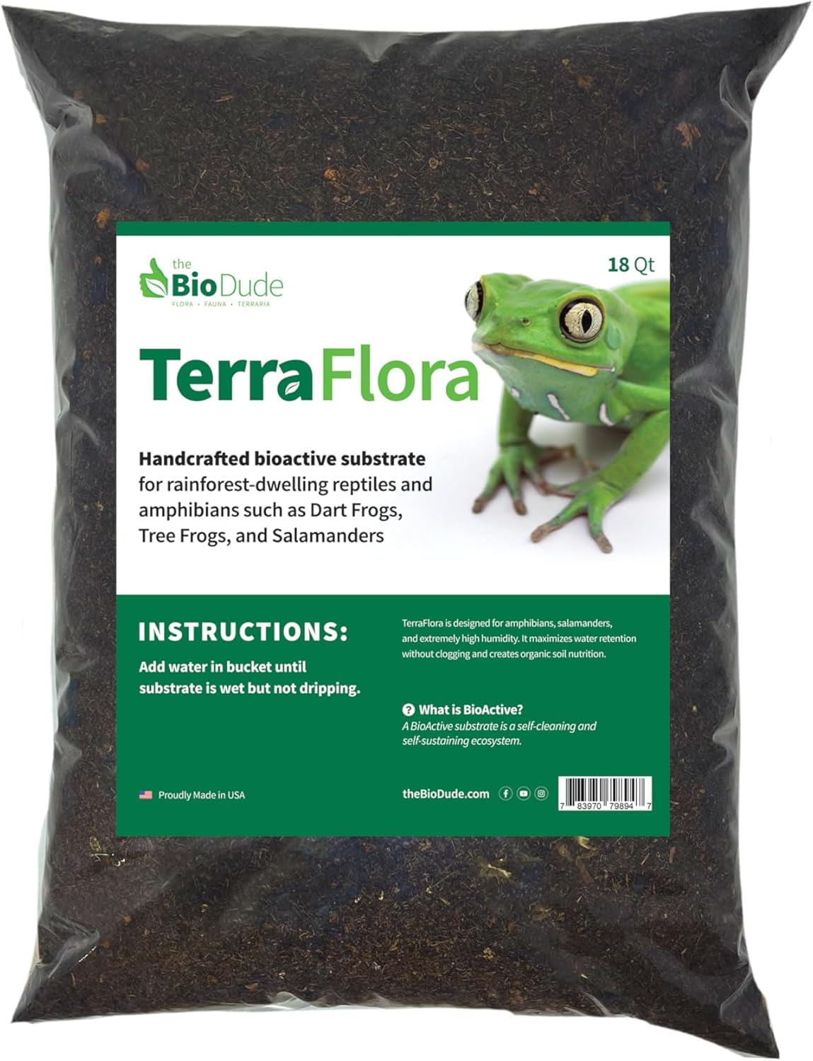 The Bio Dude Terra Flora Bioactive Reptile or Amphibian Substrate 18 ...