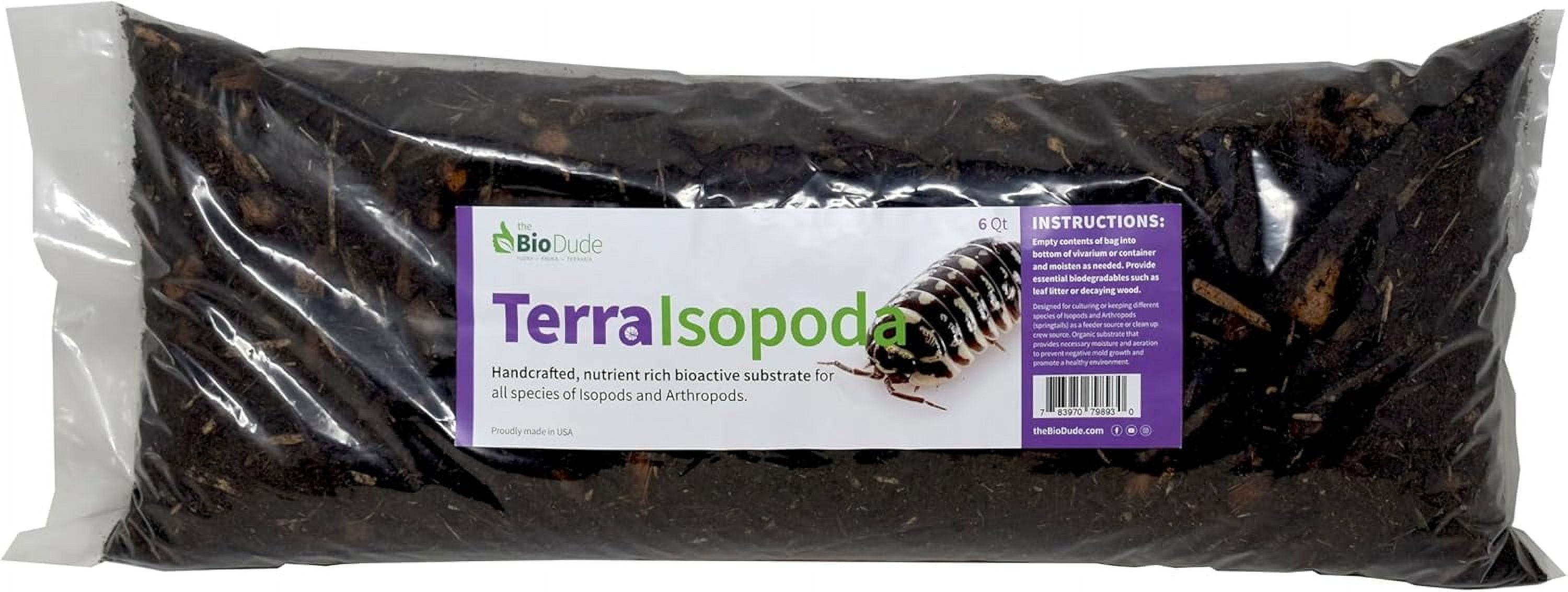 The Bio Dude Terra Isopoda Isopod Bioactive Substrate - 6 quarts ...