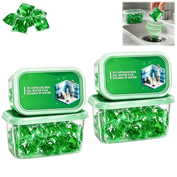 Bio-Enzyme Drain Cleaner Care Pods, Drain Deodorizer Pods, Drain Odor ...
