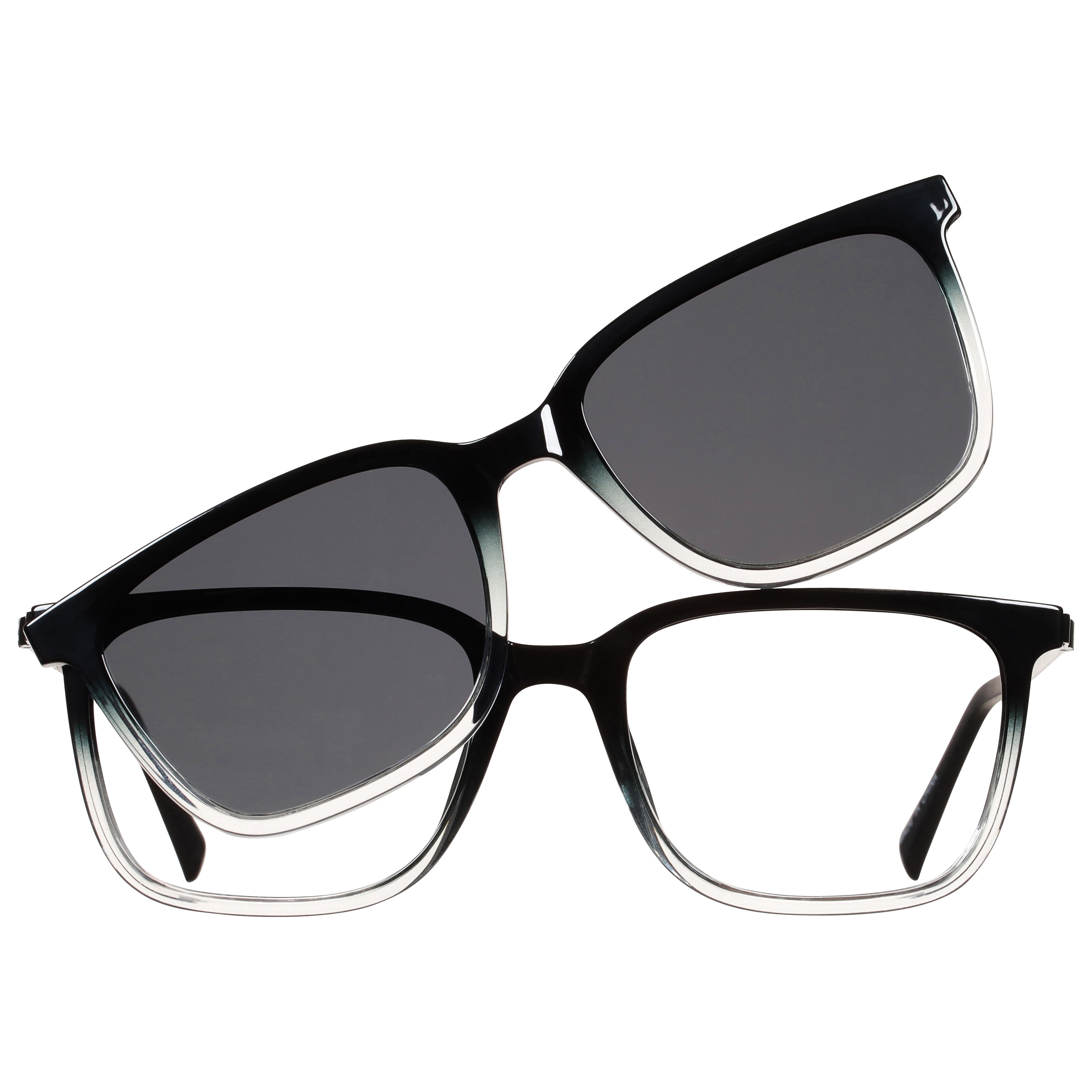 Bio Eyes Mens Rxable Eyeglasses Atlas Black Crystal Gradient 530 190 143