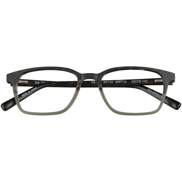 Bio Eyes Men's Rx'able Eyeglasses, Be120 Larch, Green Tortoise Gradient, 52-18-143 - Walmart.com