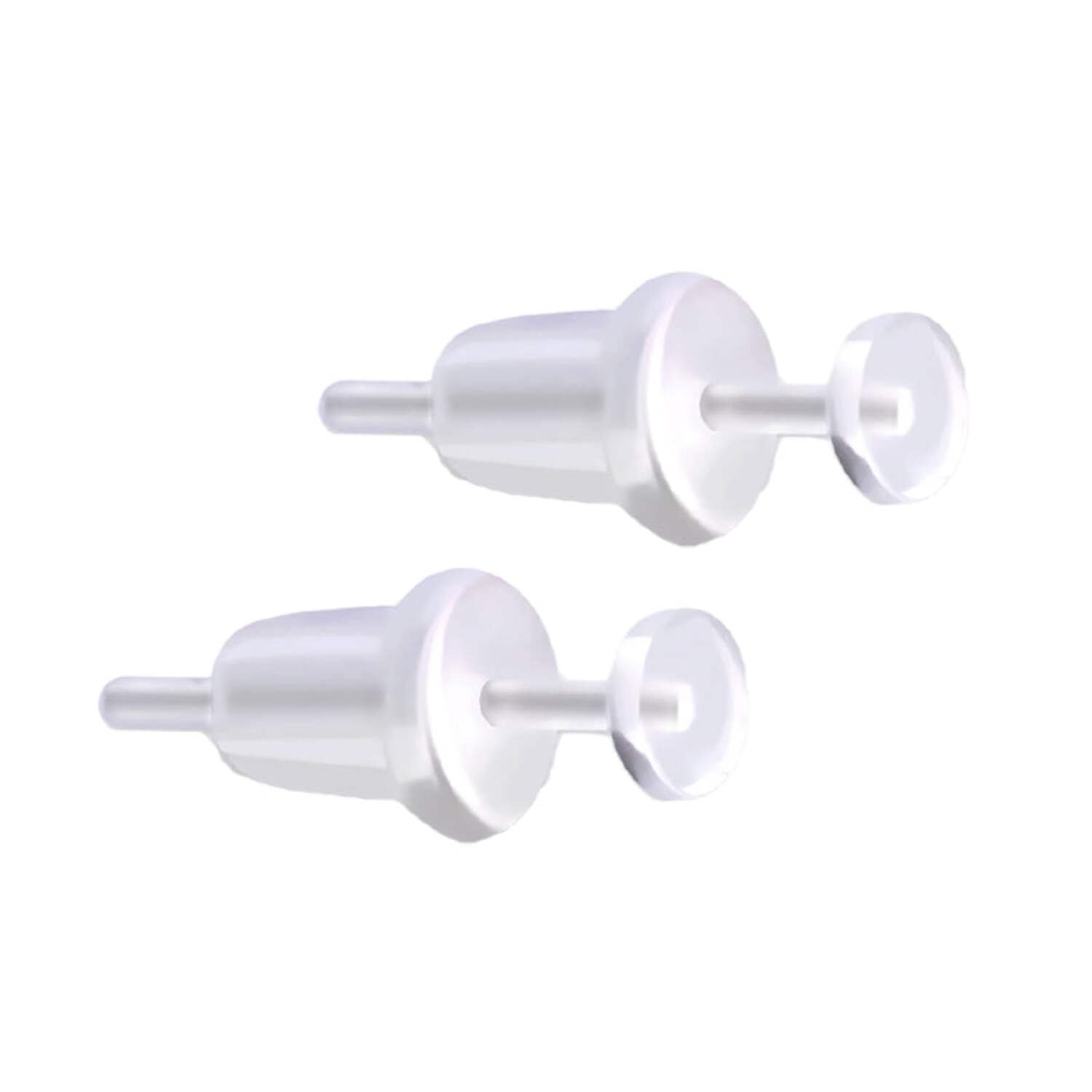 Bio-Flex Clear Earring Stud Retainer 20 Gauge Silicone Back - Pair ...