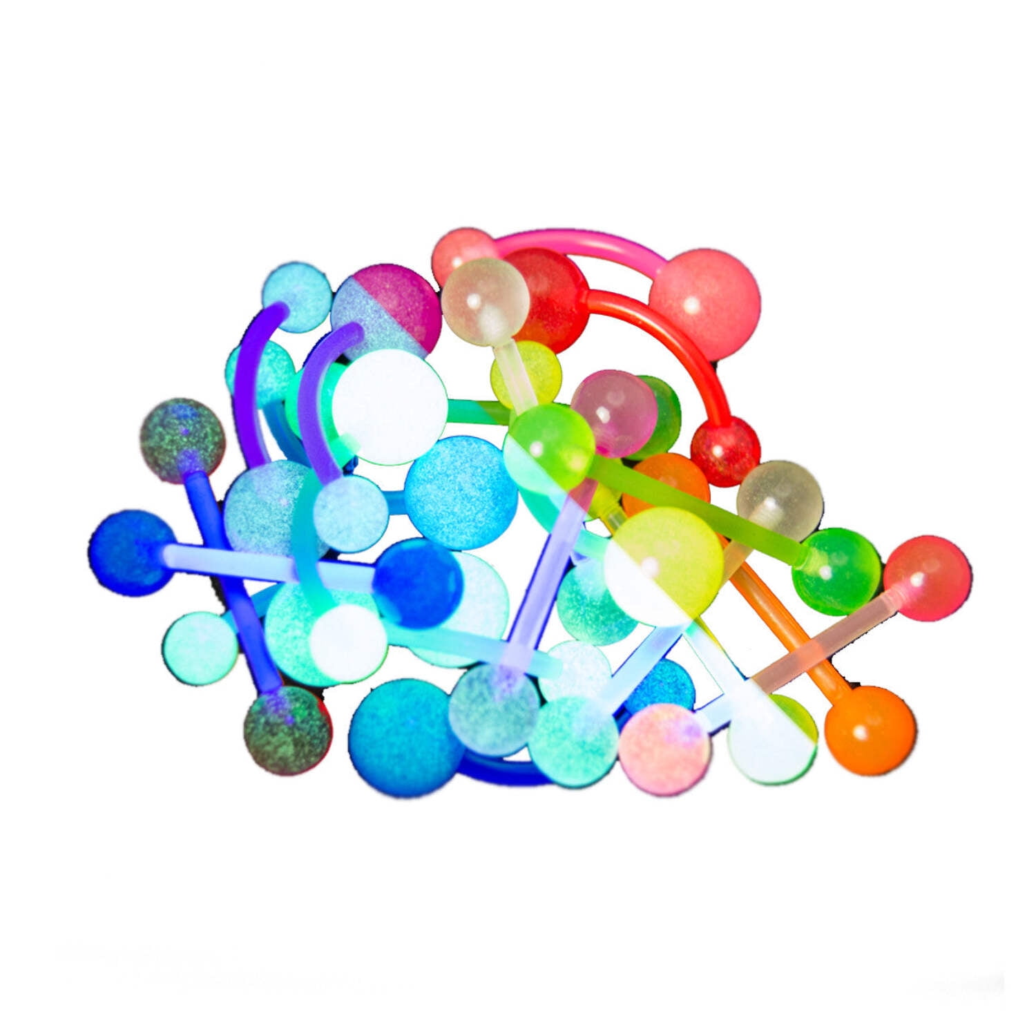 Bio-Flex Flexible Belly Button Ring 14 Gauge Acrylic UV Glow - 20 Pack ...