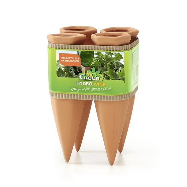Bio Green 7.1 x 1.6 in. Watering System Hydro Wine, Terracotta - 4 ...