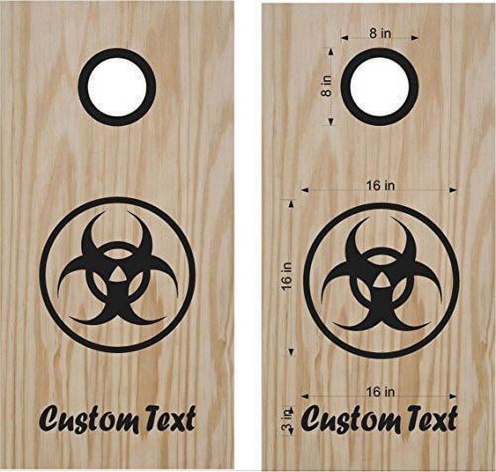 Bio Hazard Zombie Cornhole Board Decals Stickers - - Walmart.com