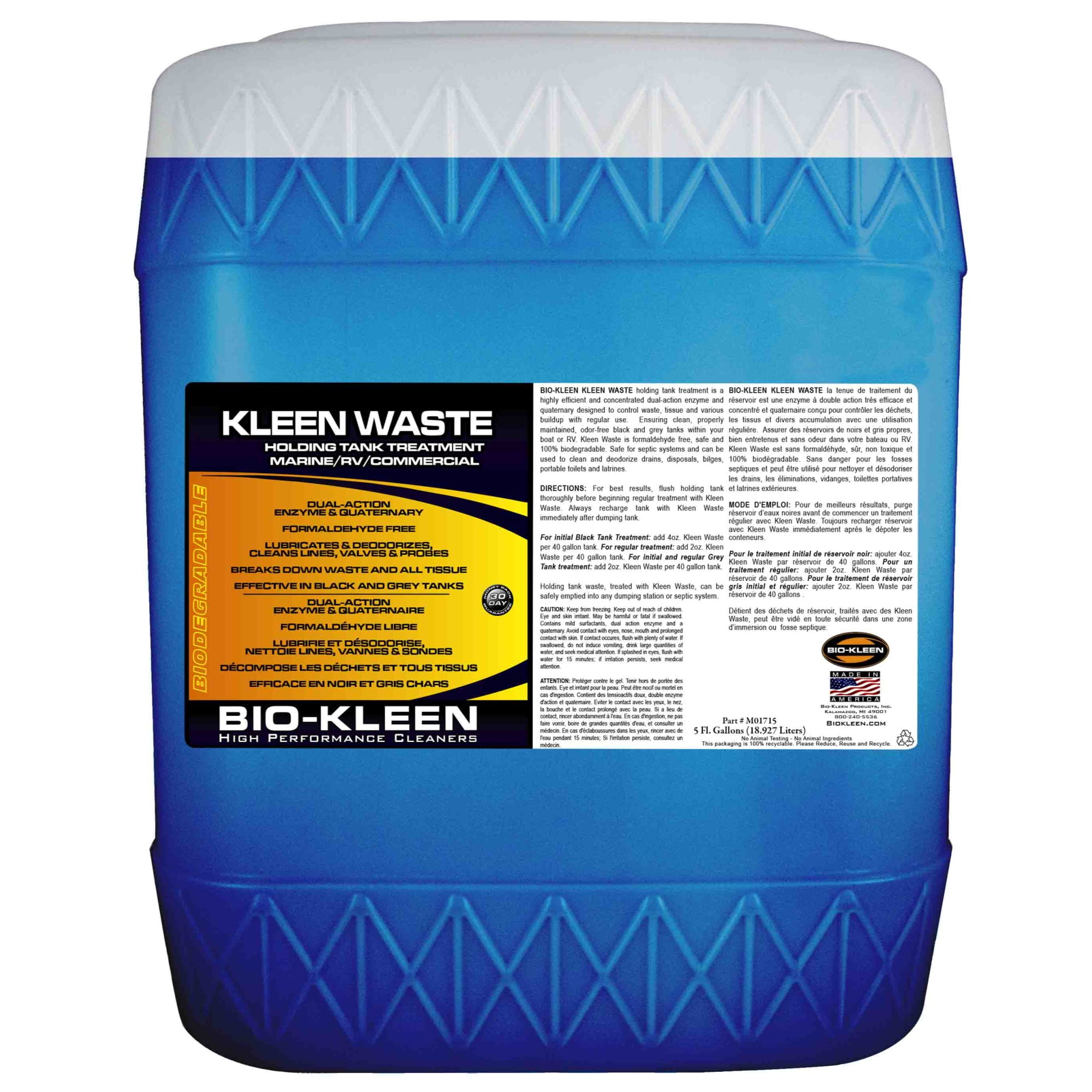 Bio-Kleen M01715 Kleen Waste - 5 Gallon - Walmart.com