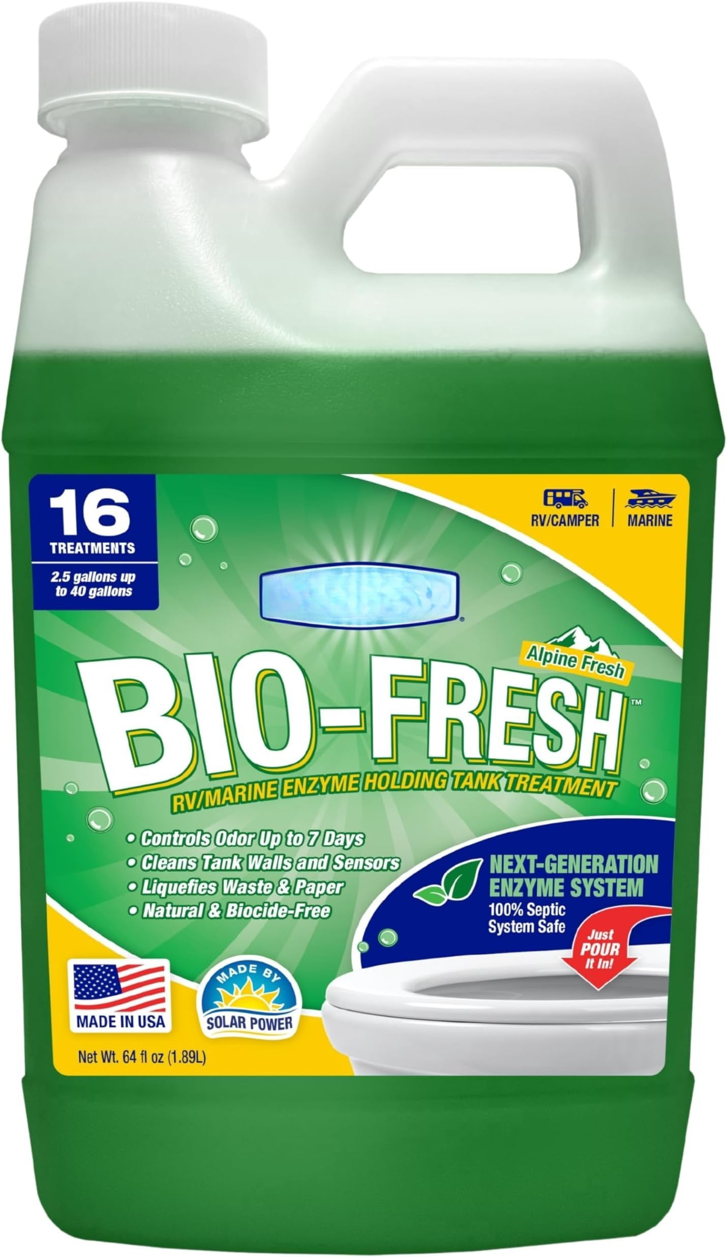 Bio- Liquid Enzyme Holding for RV, Camper & Marine - Black Water ...