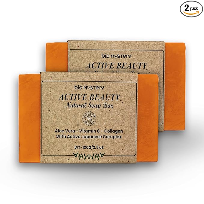 Bio Mystery Active Beauty Soap Bars – Face and Body Soap (Pack of 2 ...