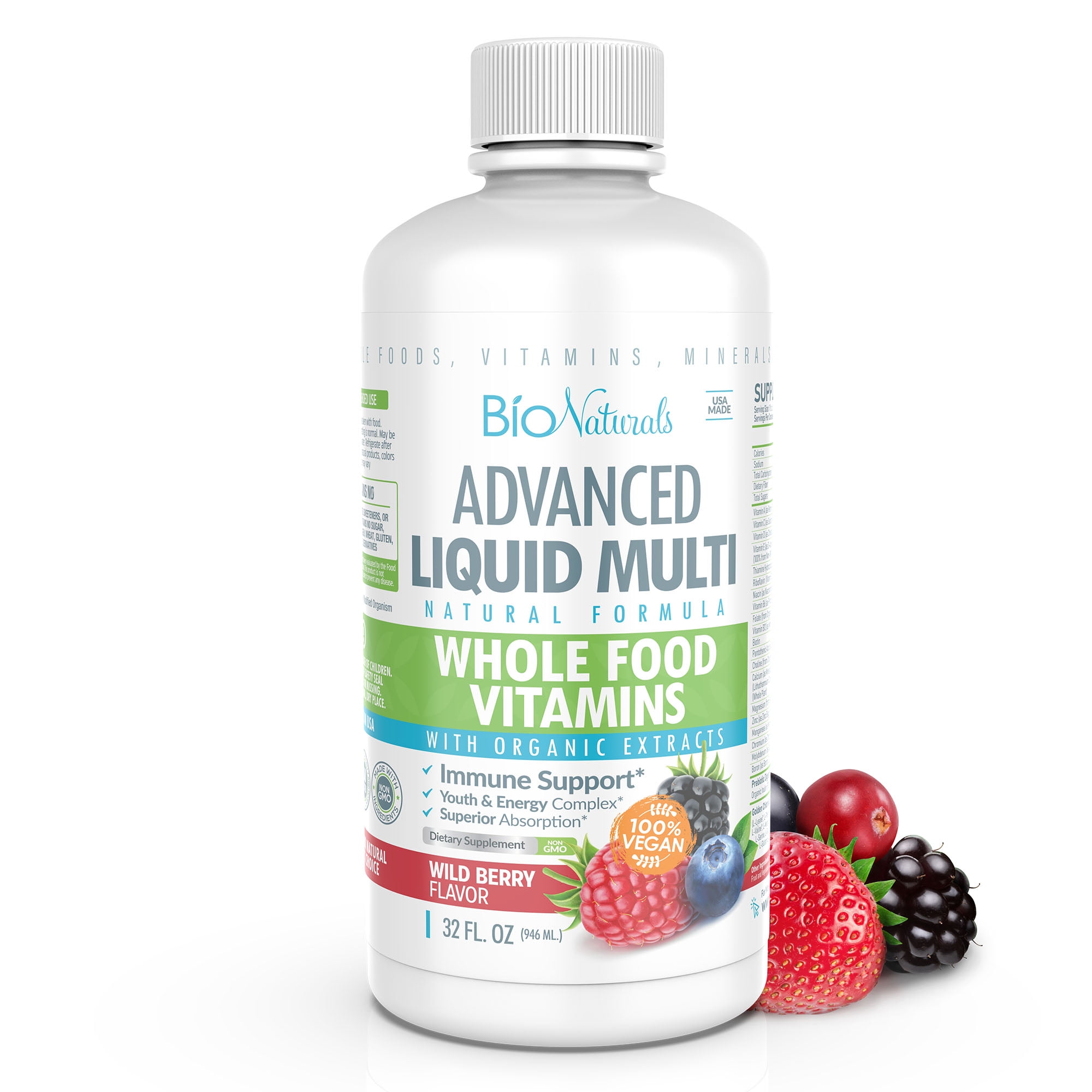 Bio Naturals Vegan Multivitamin for Adults, Complete Health Multi with ...