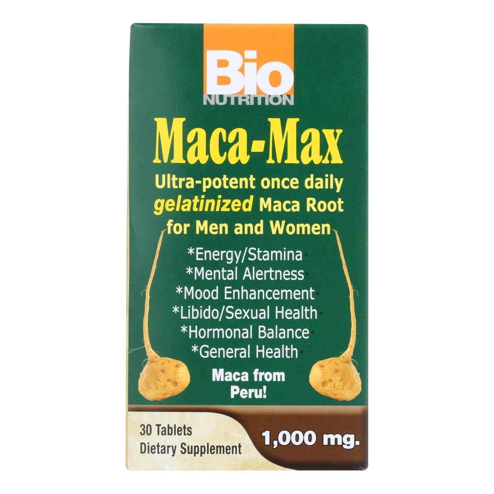 Bio Nutrition - Maca-Max - 1000 mg - 30 Tablets - Walmart.com