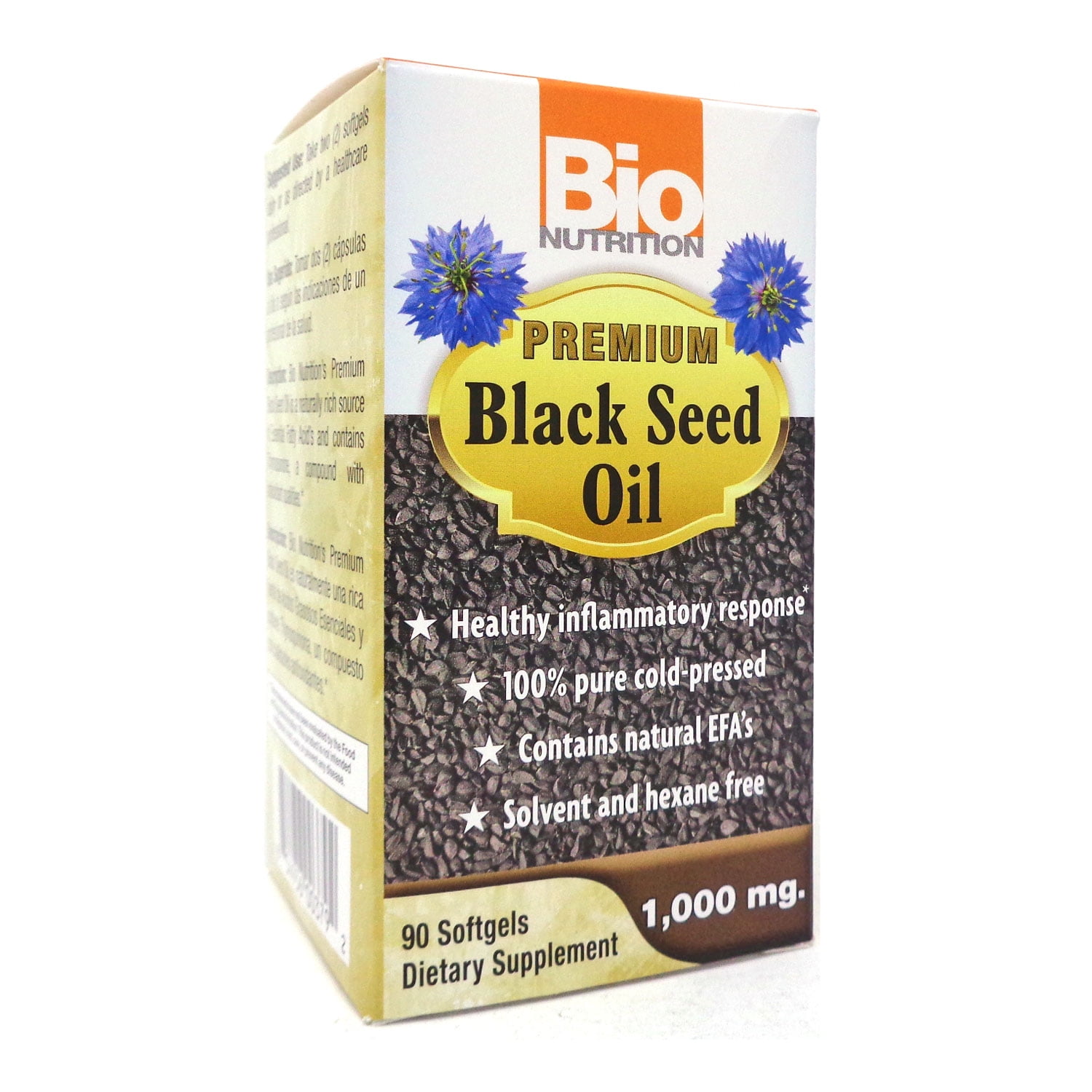 Bio Nutrition Premium Black Seed Oil Supplements - 1000 mg, 90 Softgels ...