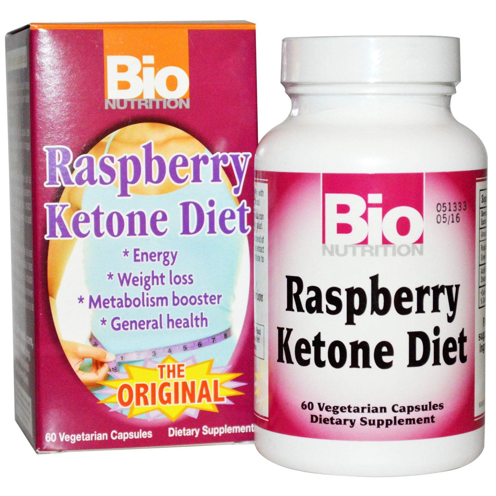 Bio Nutrition Raspberry Ketone Diet The Original Vegetarian Capsules, 60 Ea, 2 Pack - Walmart.com