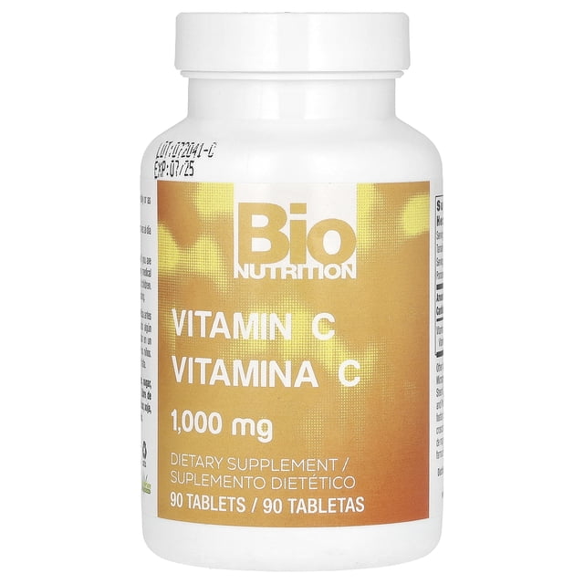Bio Nutrition Vitamin C, 90 Tablets (1,000 mg per Tablet) - Walmart ...