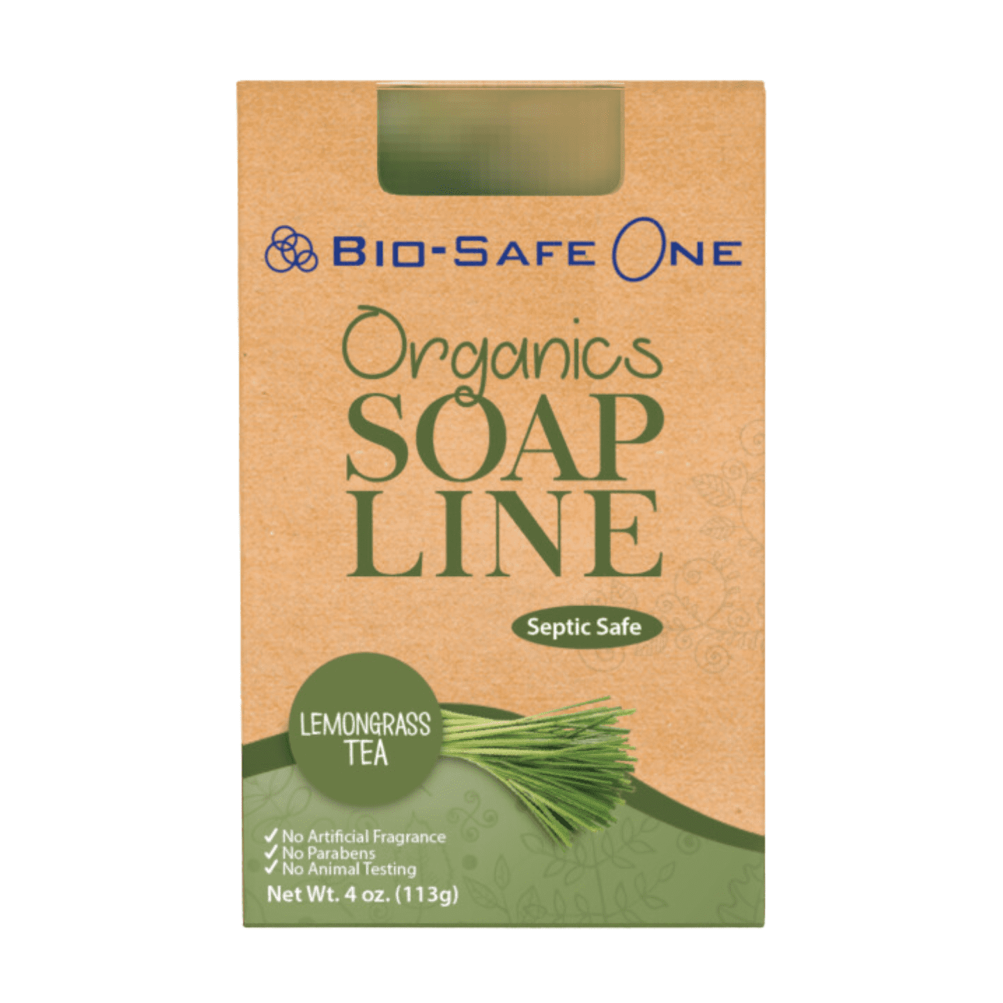 Bio-Safe One, Inc - Lemon Grass Tea Organic Soap Bar - 4 oz - Walmart.com