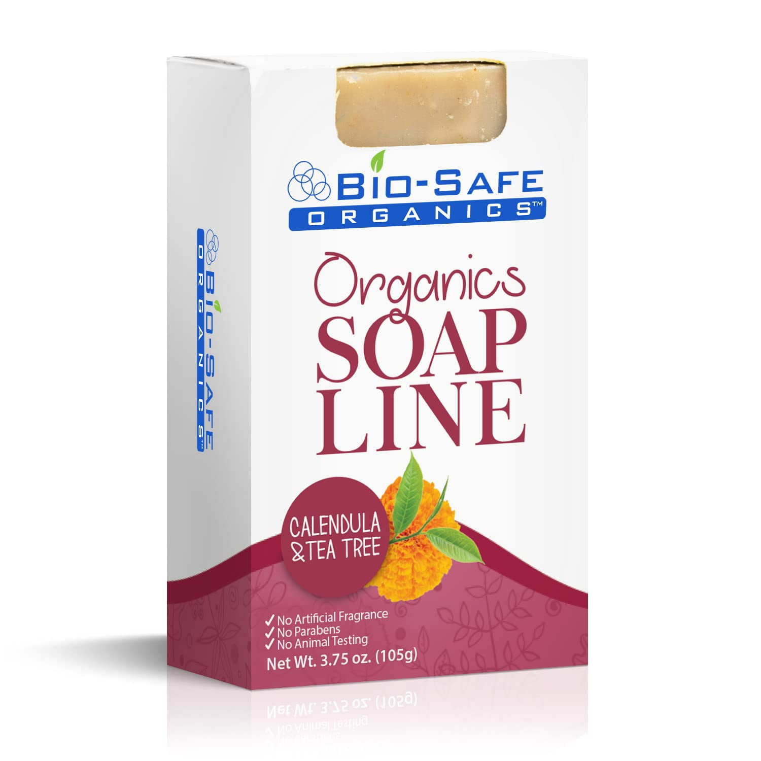 Bio-Safe Organics Calendula & Tea Tree Organic Soap Bar | 100% Organic ...