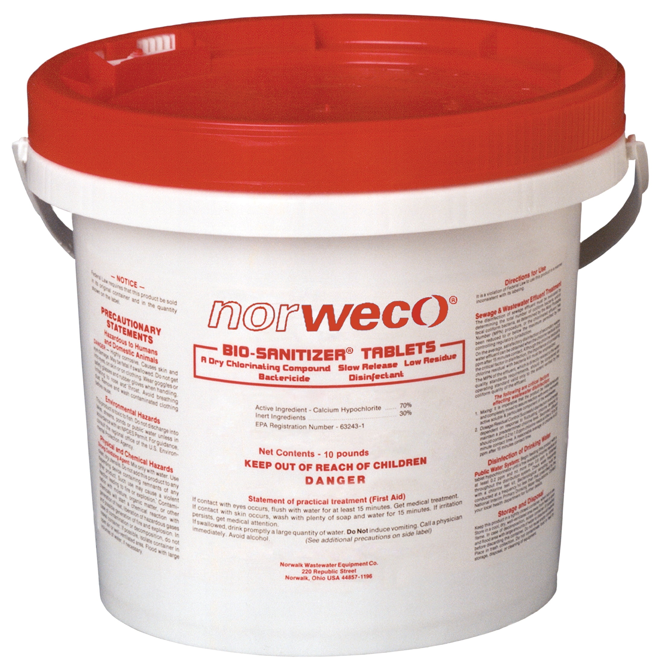 Bio-Sanitizer Wastewater Disinfecting Tablets, 10 lb. Pail - Walmart.com