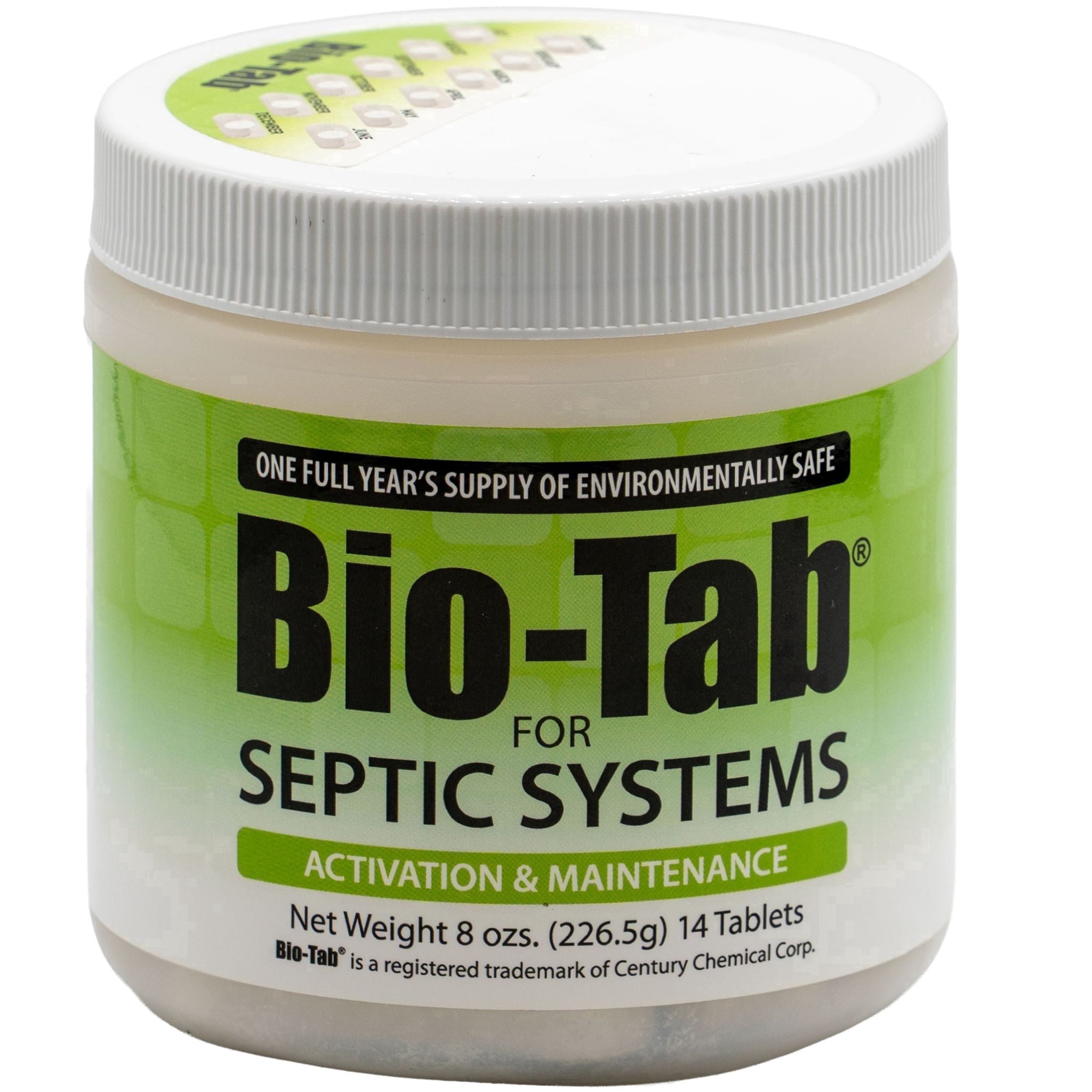 Bio-Tab Septic Tank Treatment Tablets, 8 oz, 14 Count, Easy Monthly ...