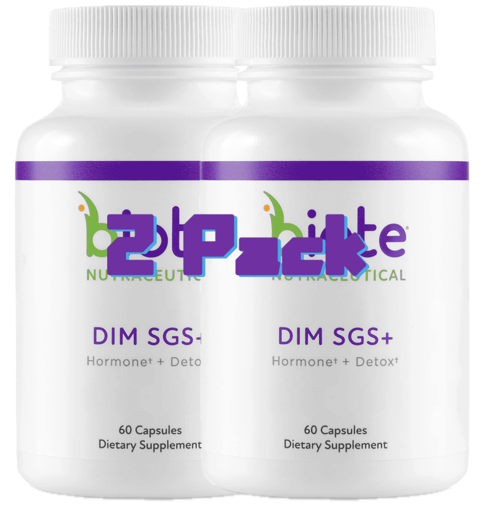 Bio+Te DIM SGS+_Horm_one_Detox 2_bottles (120 caps) - Walmart.com