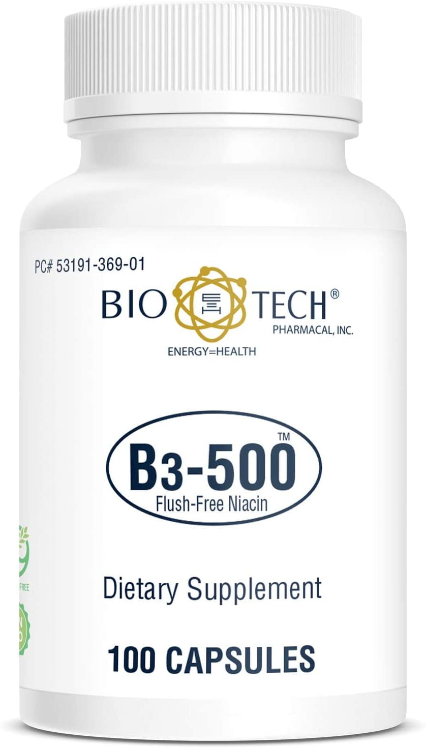 Bio-Tech Pharmacal B3-500, 100 Capsules – All-Natural Supplement ...