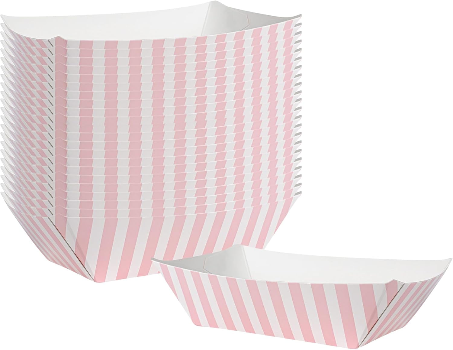 Bio Tek 1/2 Pound Food Boats, 400 Disposable Paper Food Trays - Heavy ...