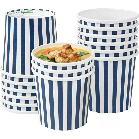 Bio Tek 12 Ounce Soup Containers, 25 Durable Soup Bowls - Disposable ...