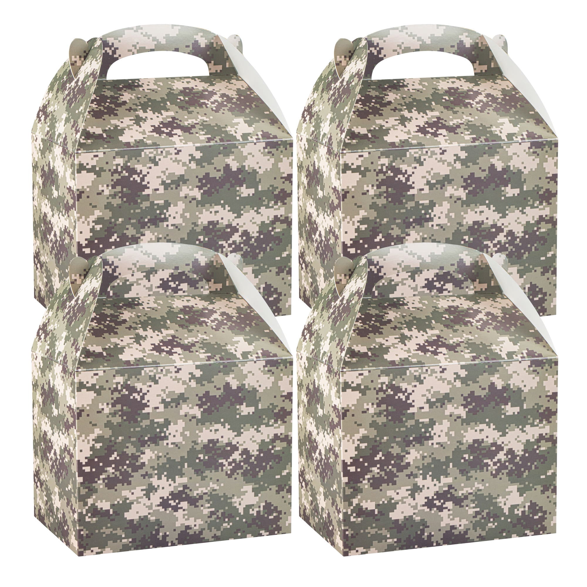 Bio Tek Camouflage Paper Gable Box / Lunch Box - 10" x 7" x 8" - 100 ...