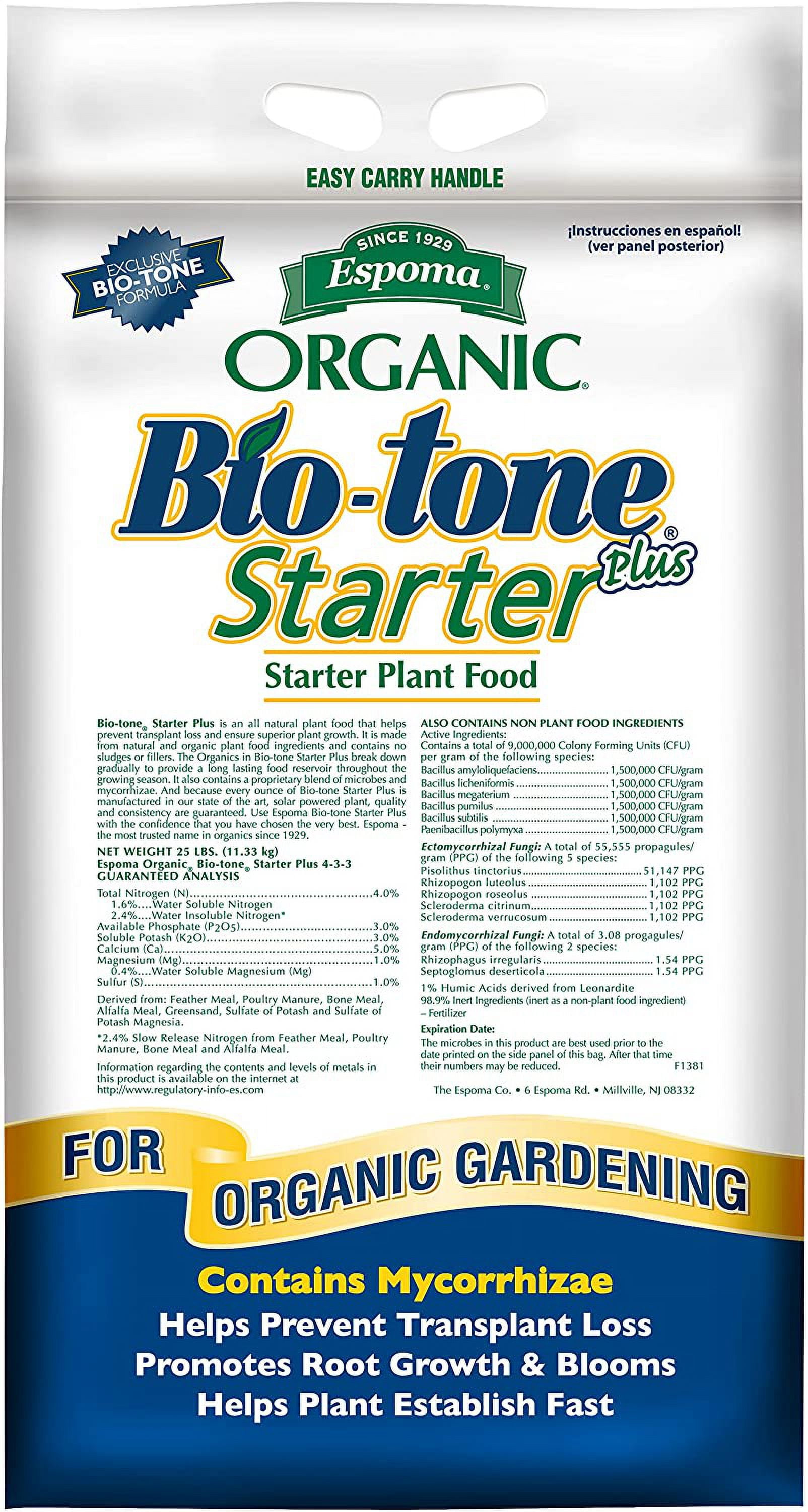 Bio-Tone 4-3-3 Natural & Starter Plant Food with Both Endo & Ecto ...