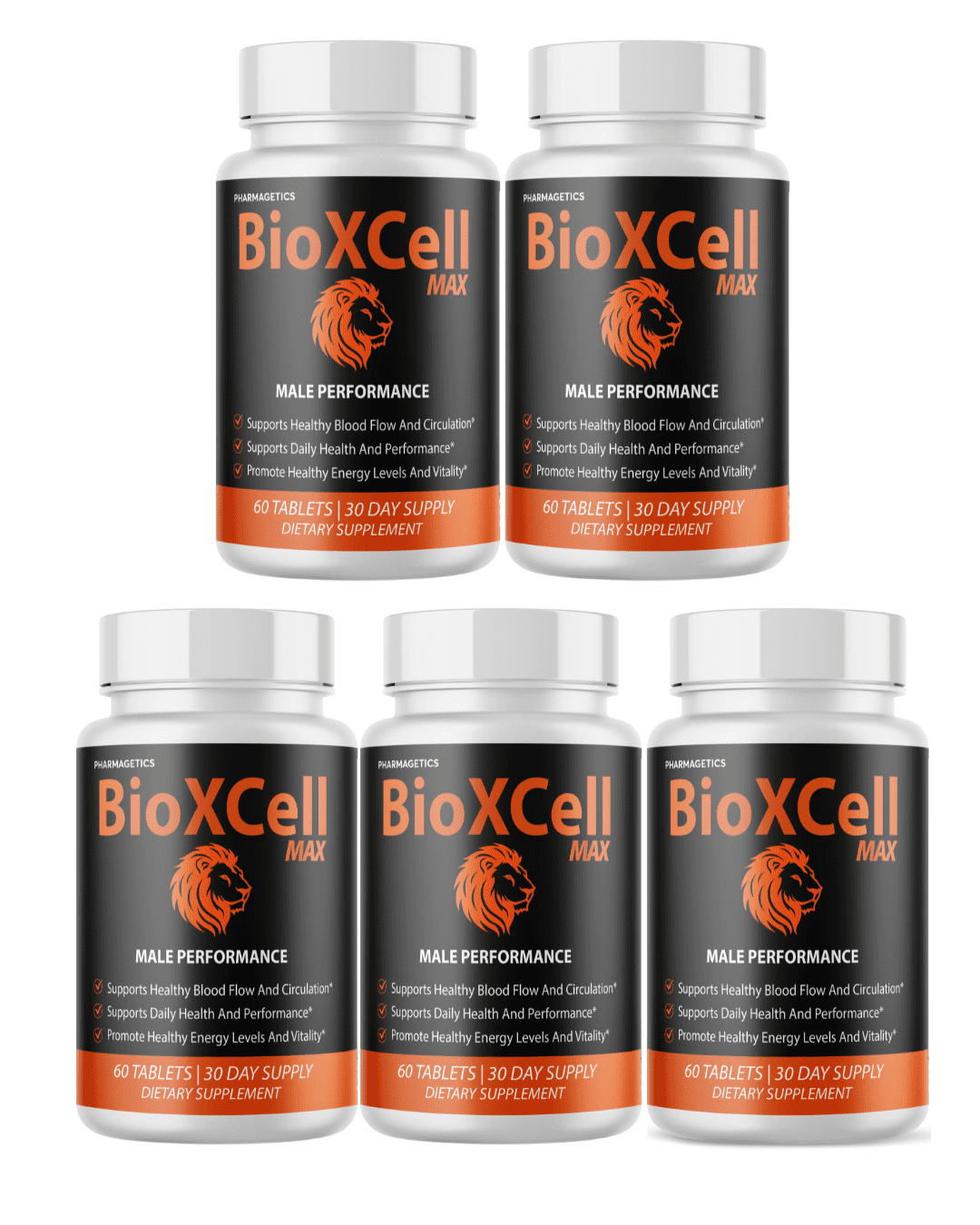 Bio X Cell Tablets Performance Supplement for Men 5 Bottles - Walmart.com