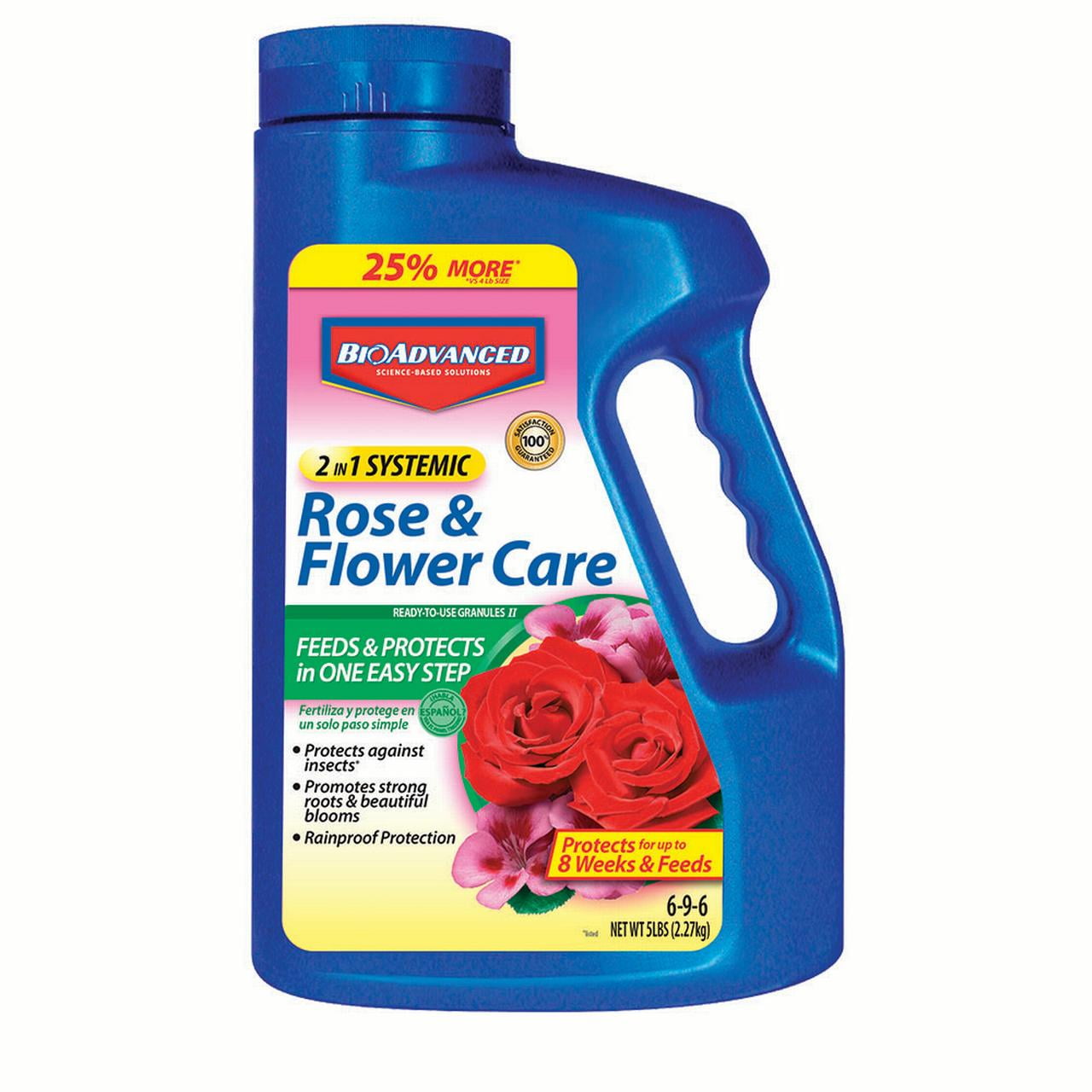 BioAdvanced 2-in-1 Systemic Rose & Flower Care II, Granules, 5-Pounds ...