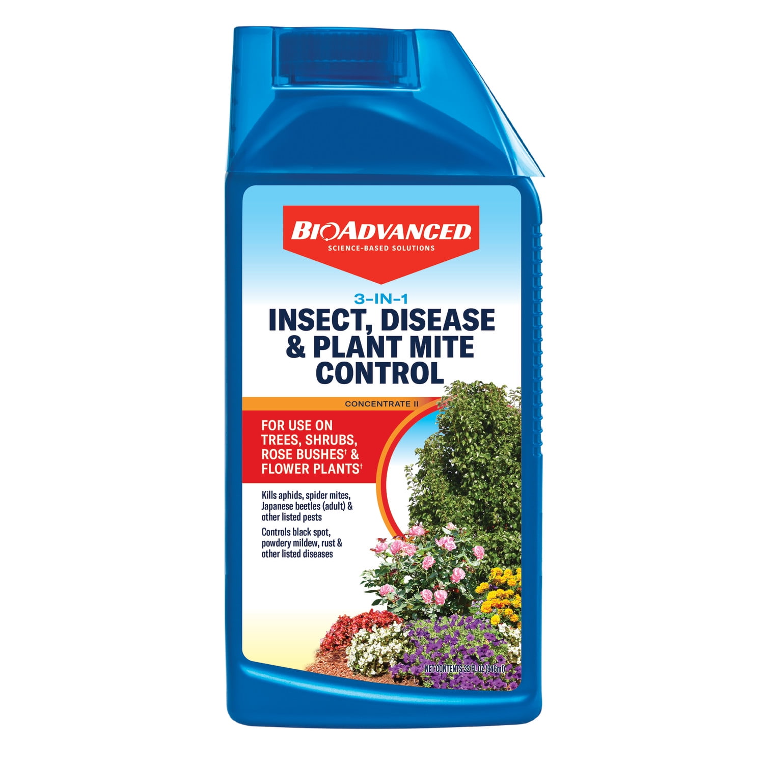 BioAdvanced 3-In-1 Insect, Disease & Plant Mite Control, Concentrate II ...