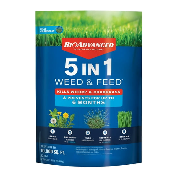 BioAdvanced 5-in-1 Weed and Feed 24 LBS - Walmart.com